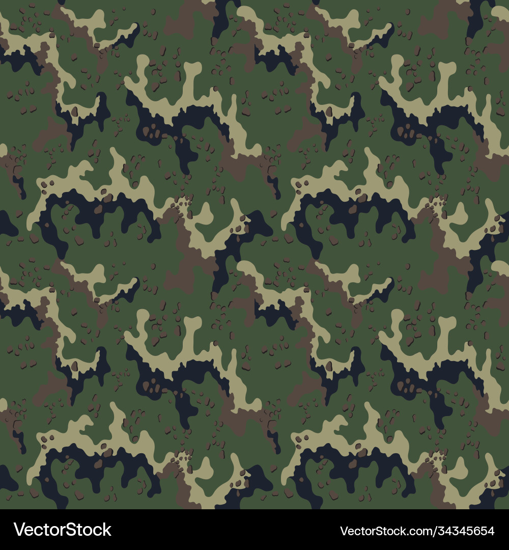 Military Camo Pattern - Seamless Royalty Free Vector Image