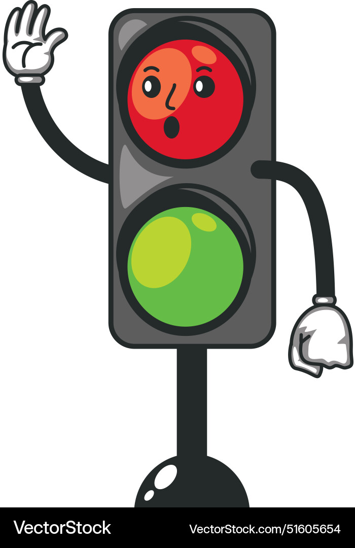 Pedestrian traffic light stop Royalty Free Vector Image