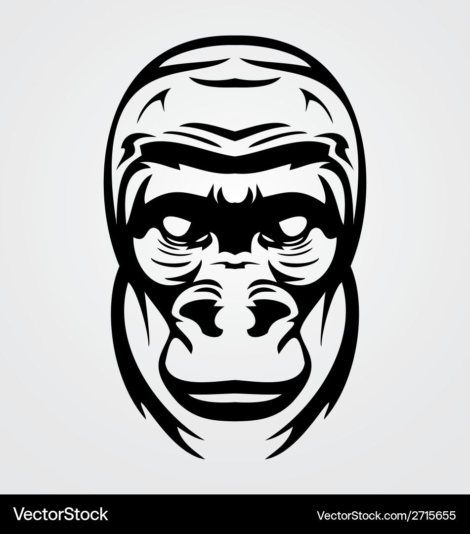 Gorilla Face Outline