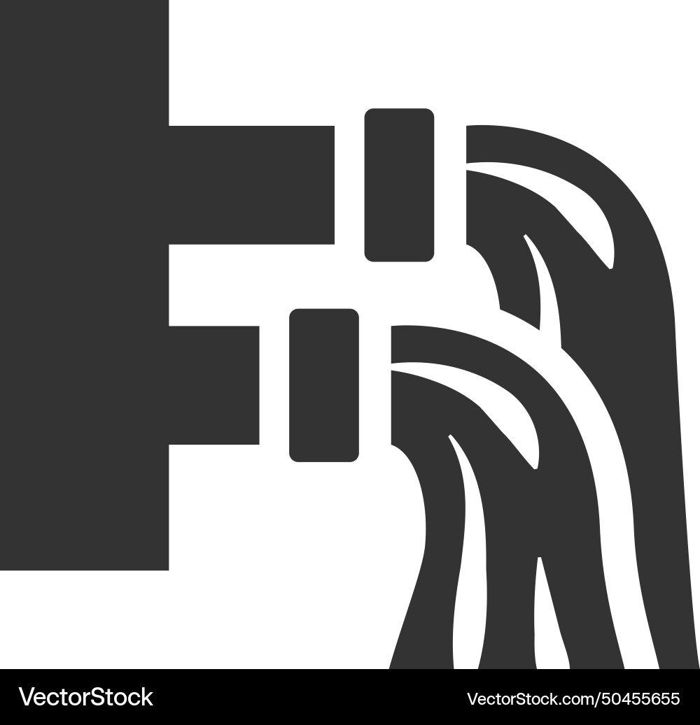 Industrial sewage icon Royalty Free Vector Image