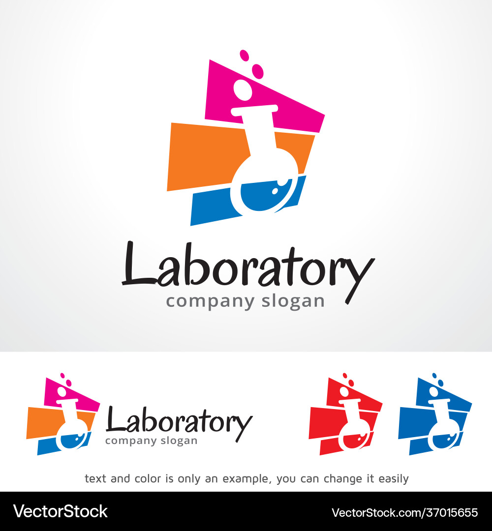Laboratory logo template design Royalty Free Vector Image