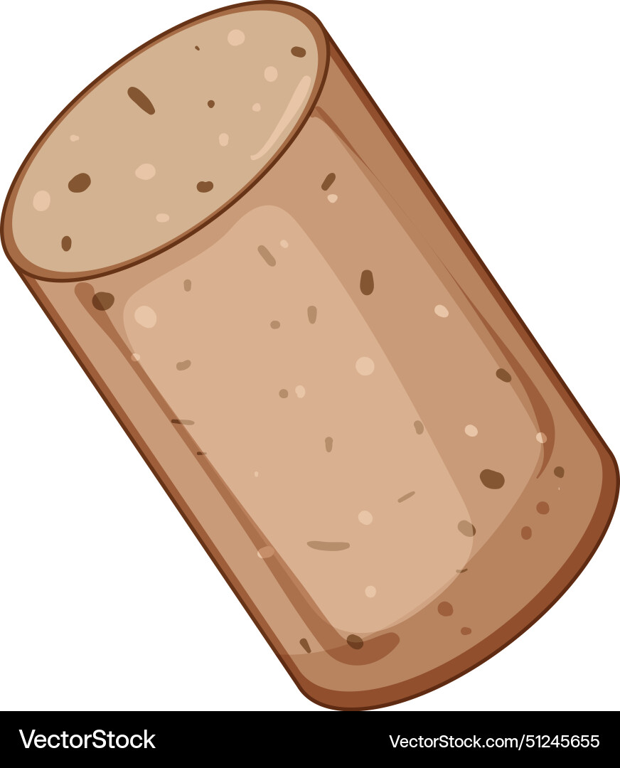 Stopper wine cork bottle cartoon Royalty Free Vector Image