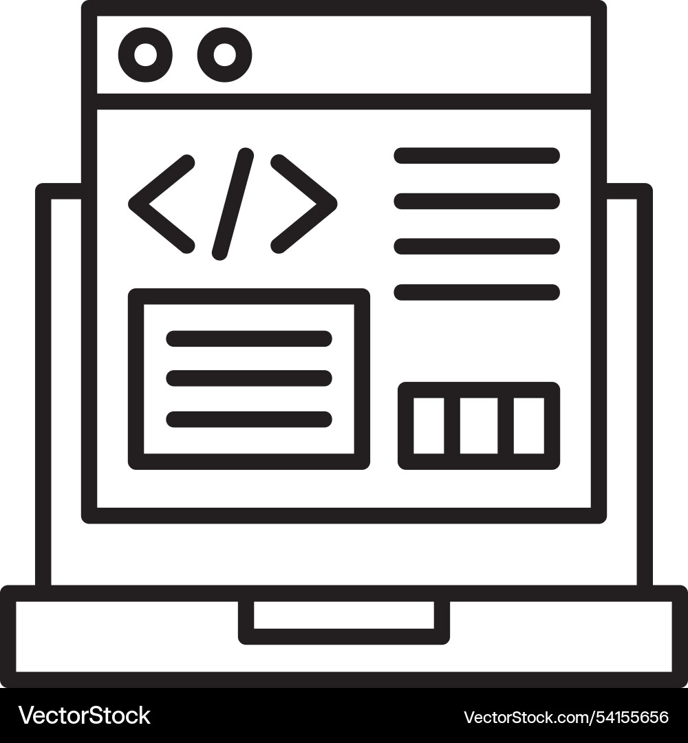 Code refactoring icon design Royalty Free Vector Image