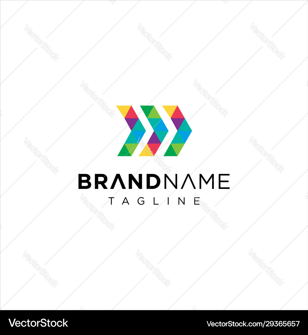 Abstract colorful arrow logo icon design Vector Image