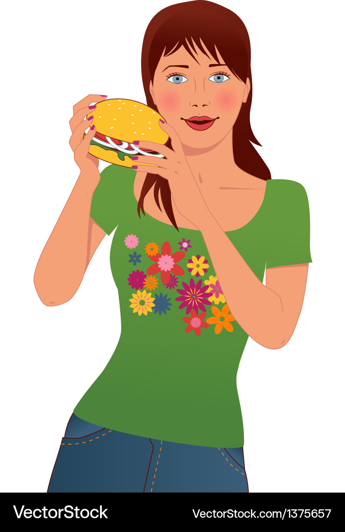 Fast food lover Royalty Free Vector Image - VectorStock