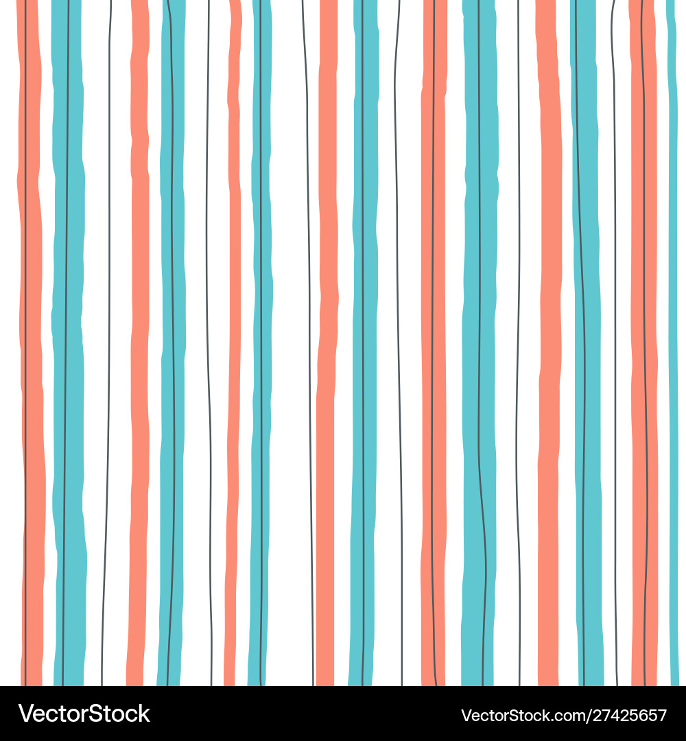 Hand draw seamless striped vertical line pattern Vector Image