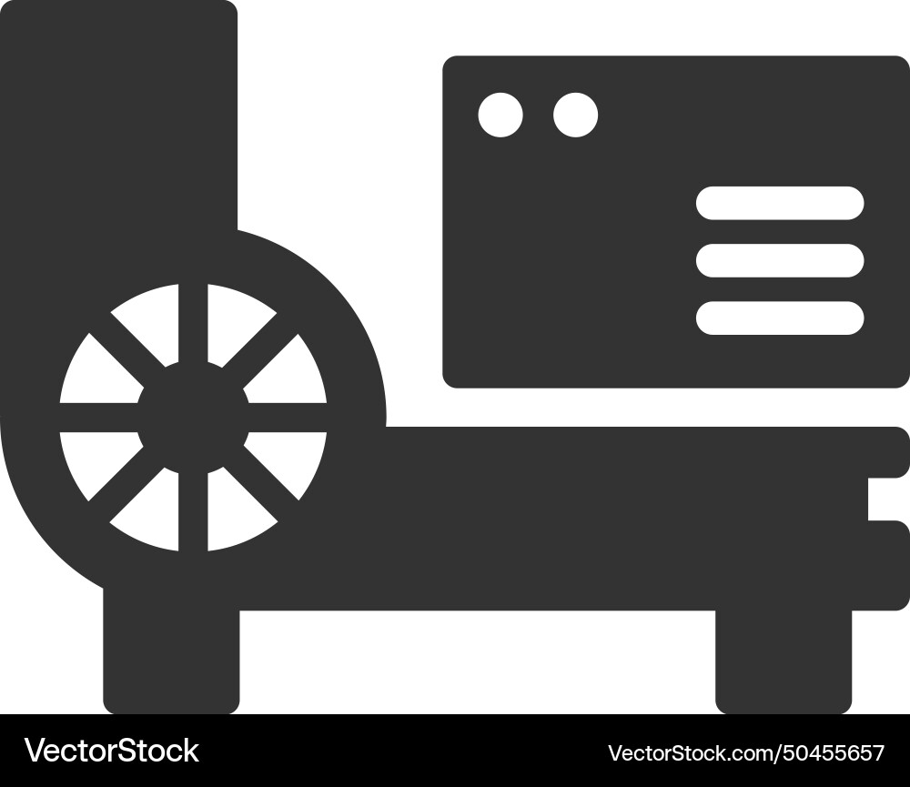 Industrial machine icon Royalty Free Vector Image