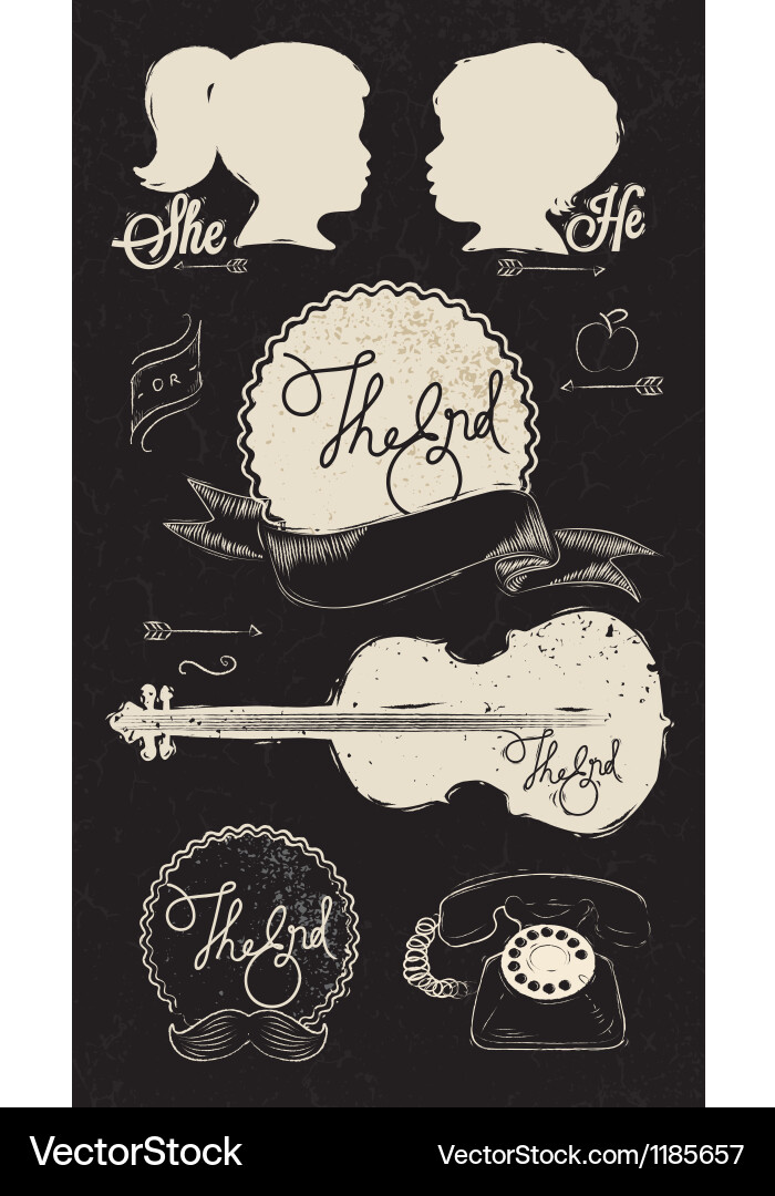 Label design elements Royalty Free Vector Image