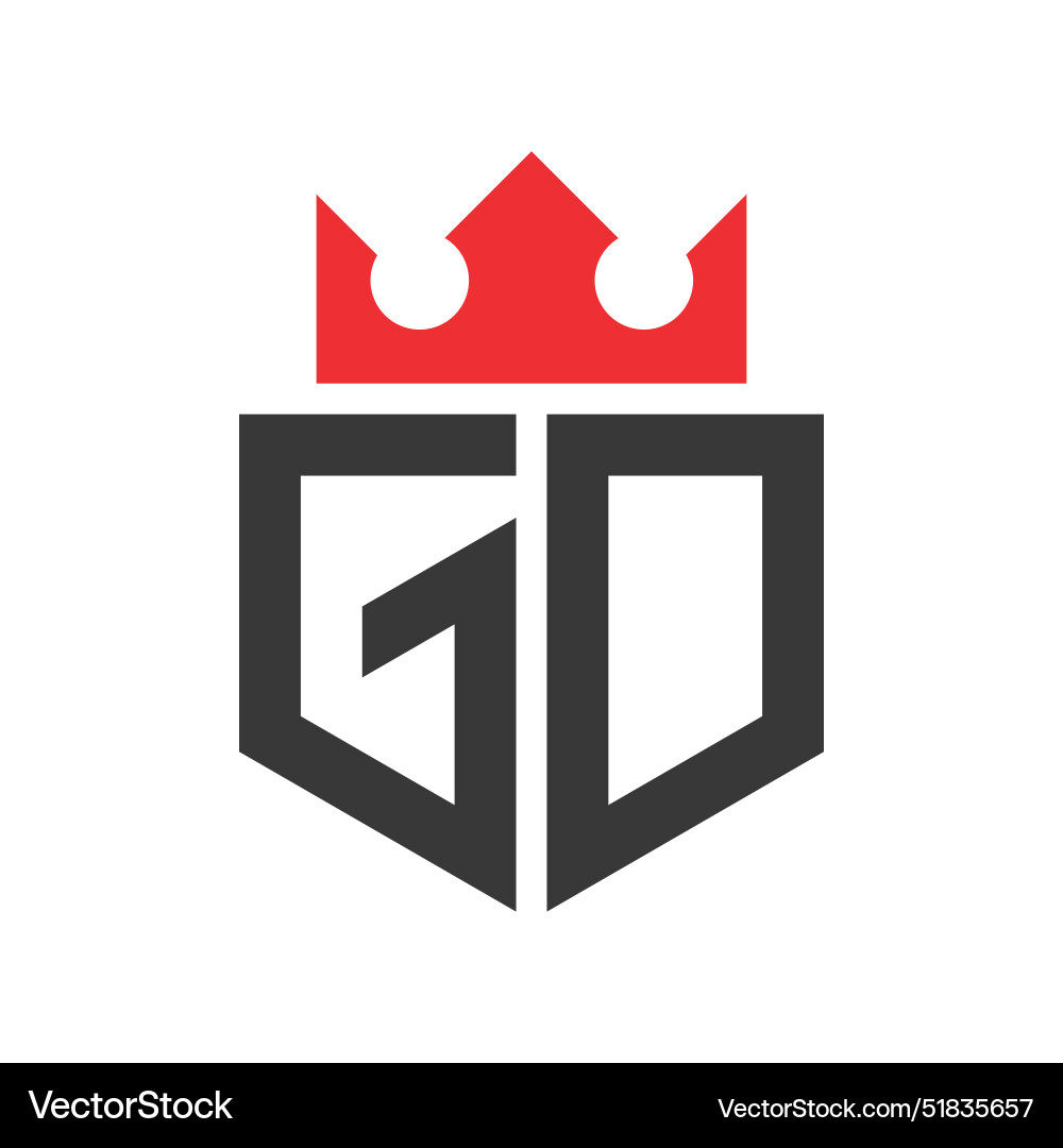 Letter gd crown logo Royalty Free Vector Image