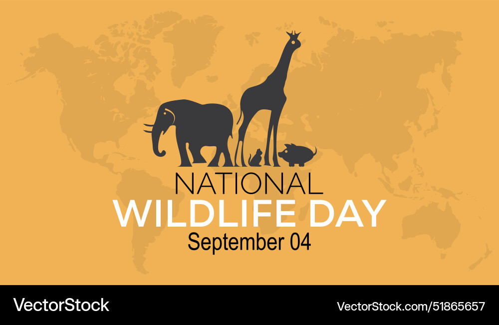 National wildlife day Royalty Free Vector Image