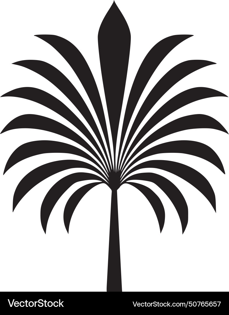 Palm - black and white Royalty Free Vector Image