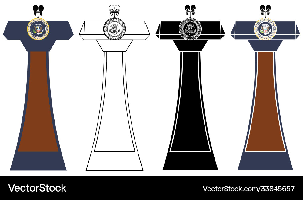 Presidential falcon lectern in front view Vector Image