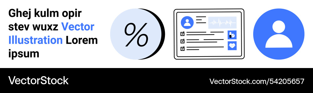 User profile settings icon with analytics Vector Image