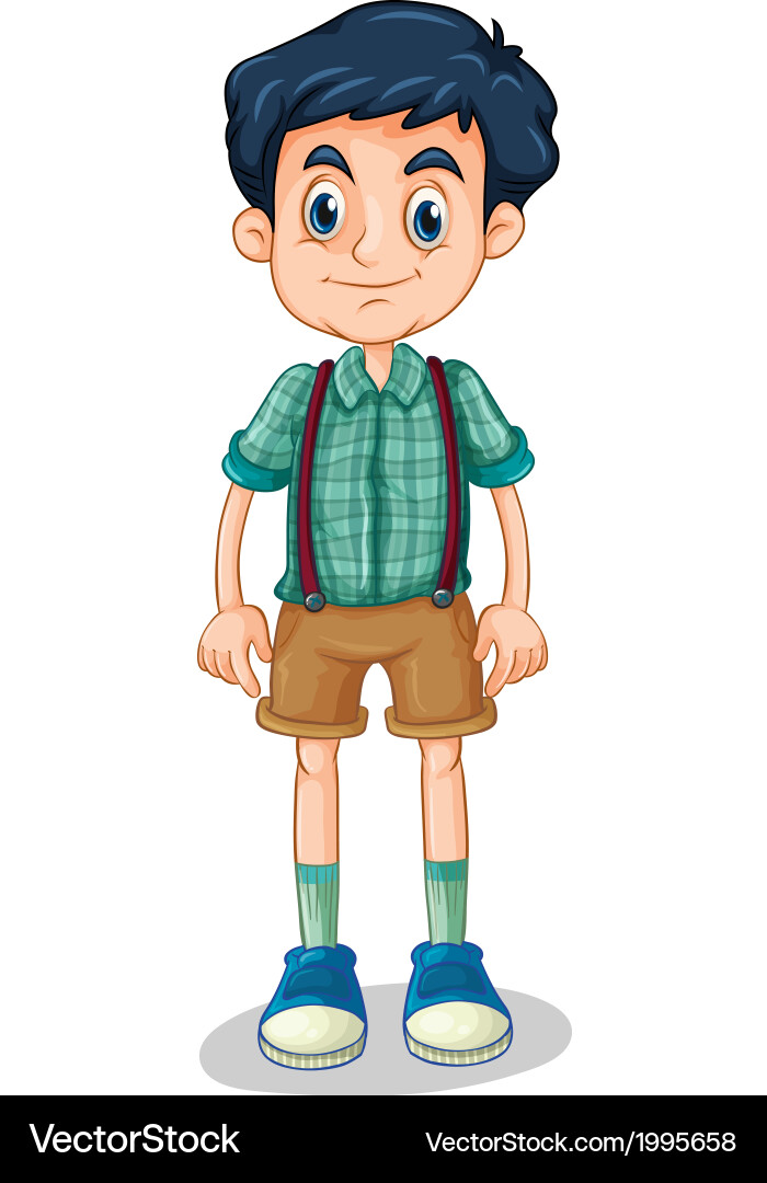 A tall young man Royalty Free Vector Image - VectorStock