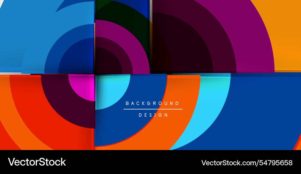 Circle and semi geometric background Royalty Free Vector