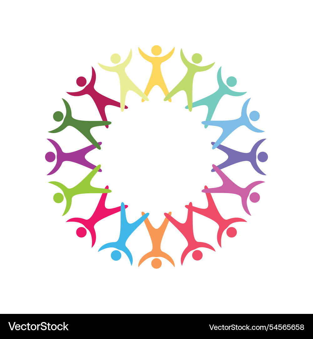 Colorful of unity and community logo Royalty Free Vector
