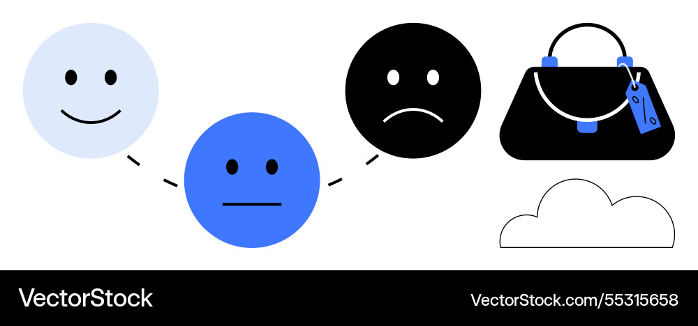 Consumer buying journey represented by different Vector Image
