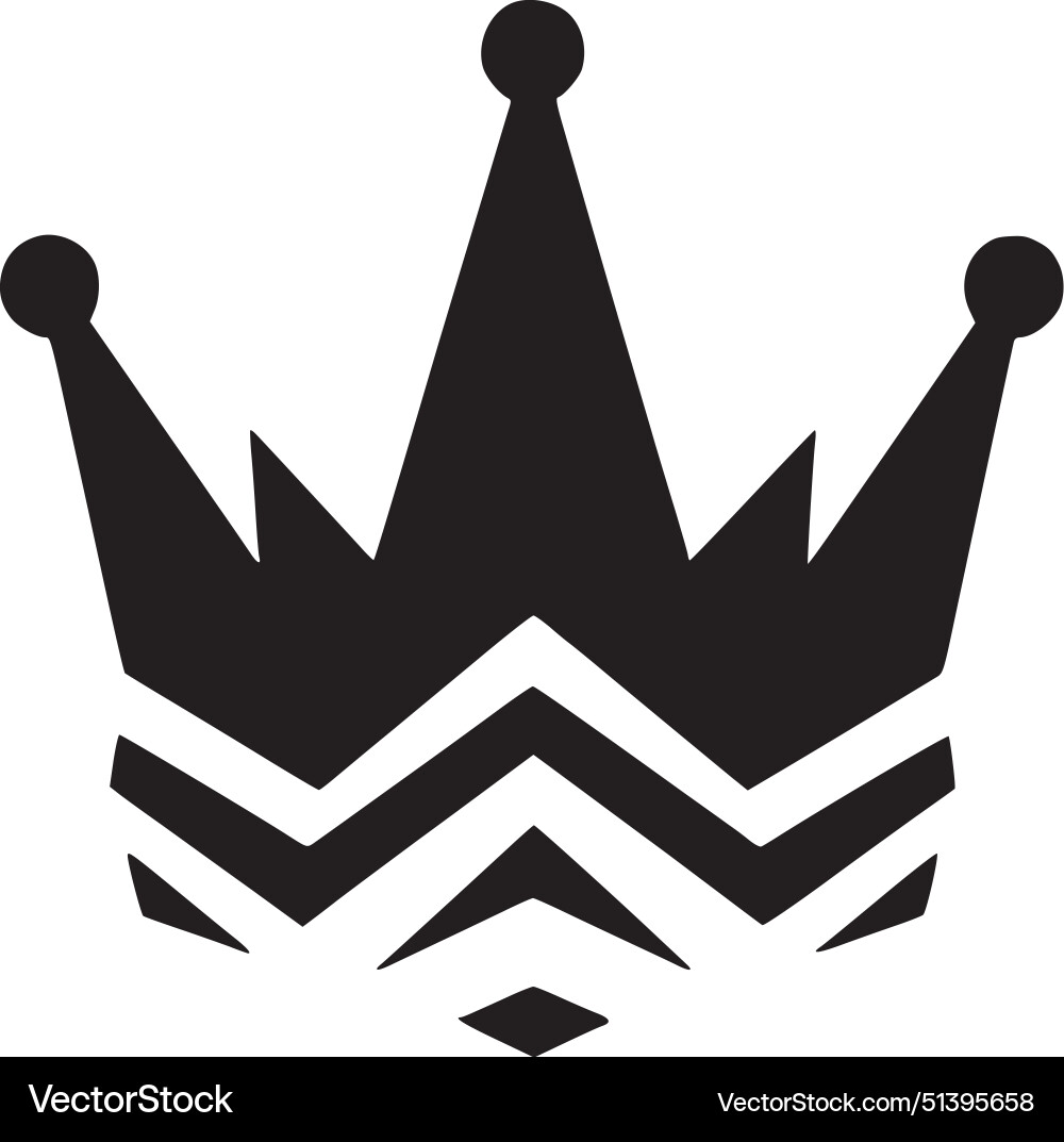 Crown - minimalist and simple silhouette Vector Image