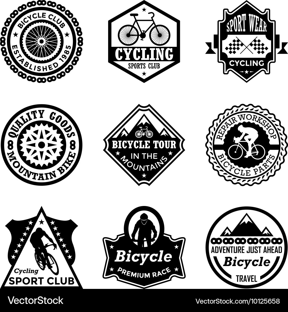 Cycling badges Royalty Free Vector Image - VectorStock