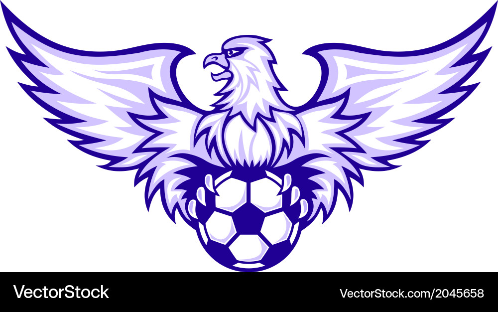 Eagle with ball Royalty Free Vector Image - VectorStock