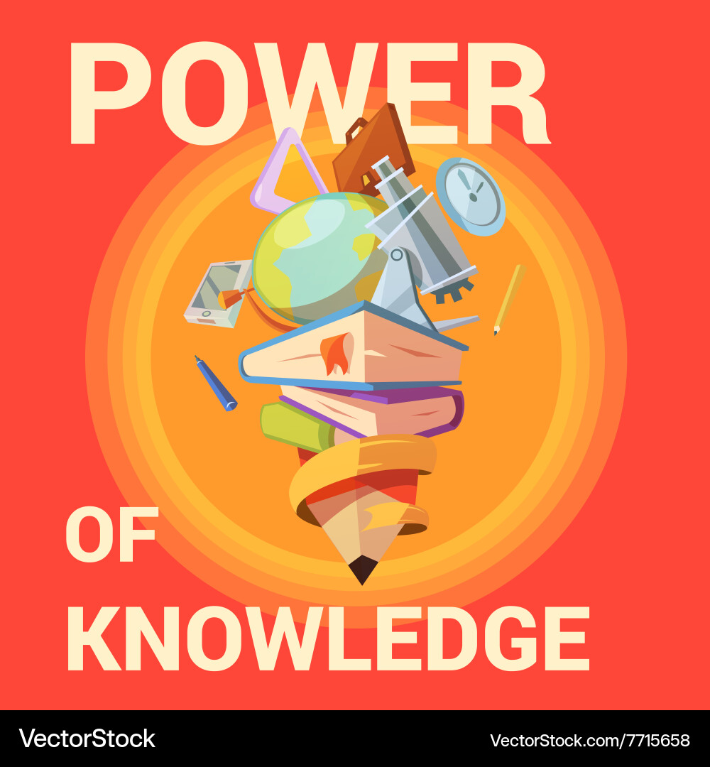 Education cartoon poster Royalty Free Vector Image