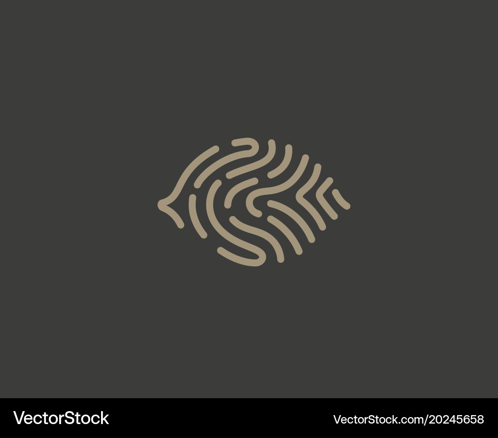 Eye fingerprint logo design scan vision Royalty Free Vector