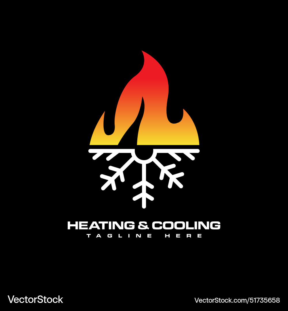 Hvac logo design template Royalty Free Vector Image