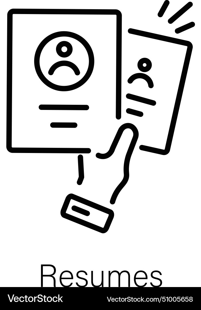Resumes Royalty Free Vector Image - VectorStock