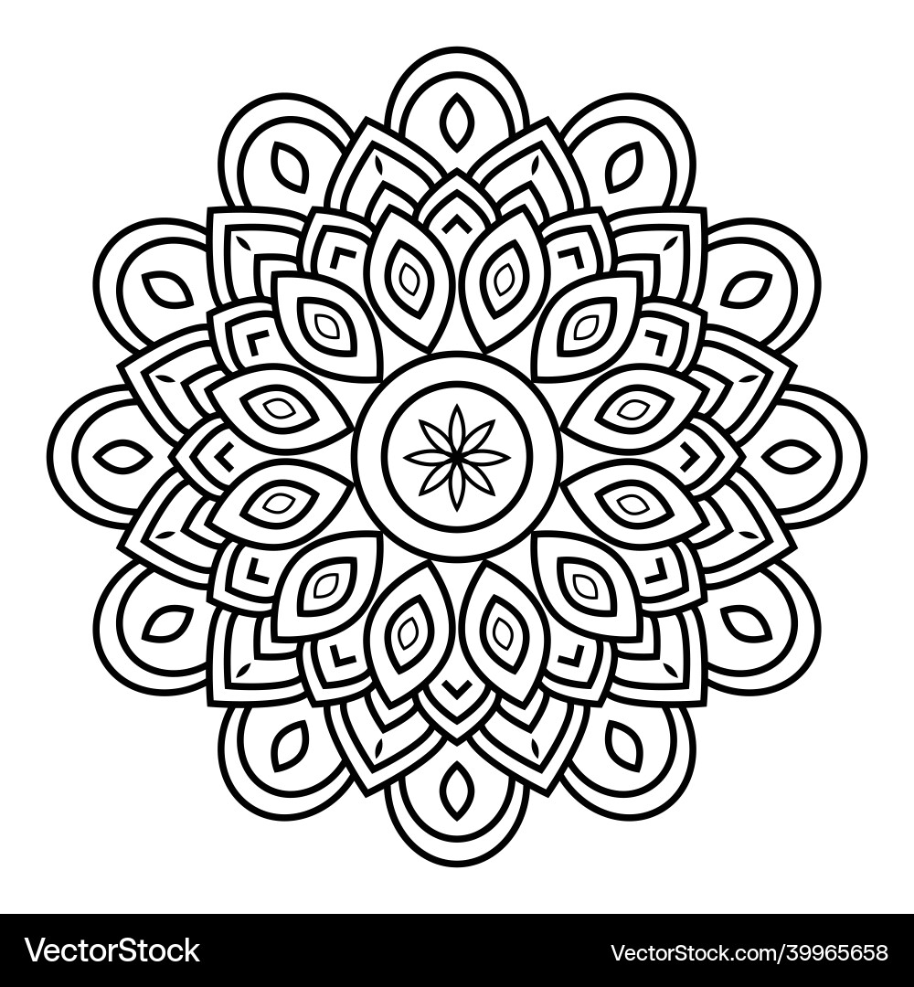 Simple mandalas Royalty Free Vector Image - VectorStock