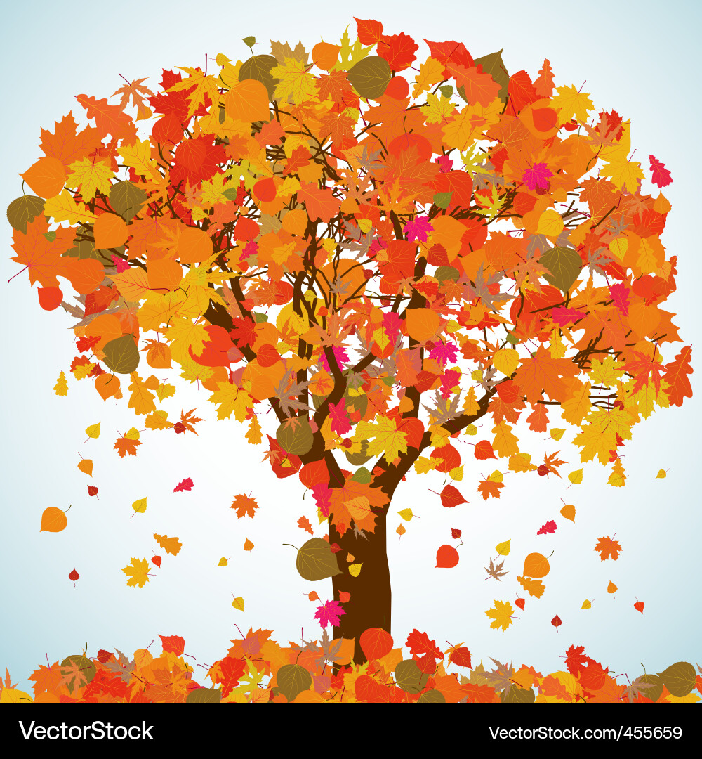 Autumn tree Royalty Free Vector Image - VectorStock