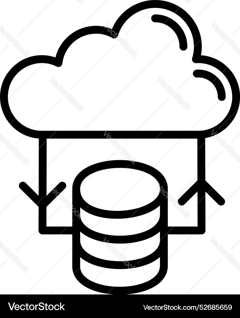 Cloud storage icon Royalty Free Vector Image - VectorStock
