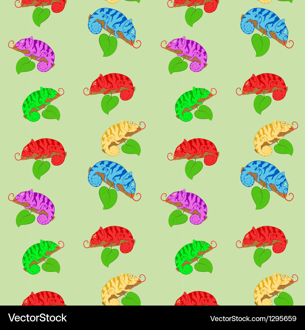 Colorful Chameleon Pattern Royalty Free Vector Image
