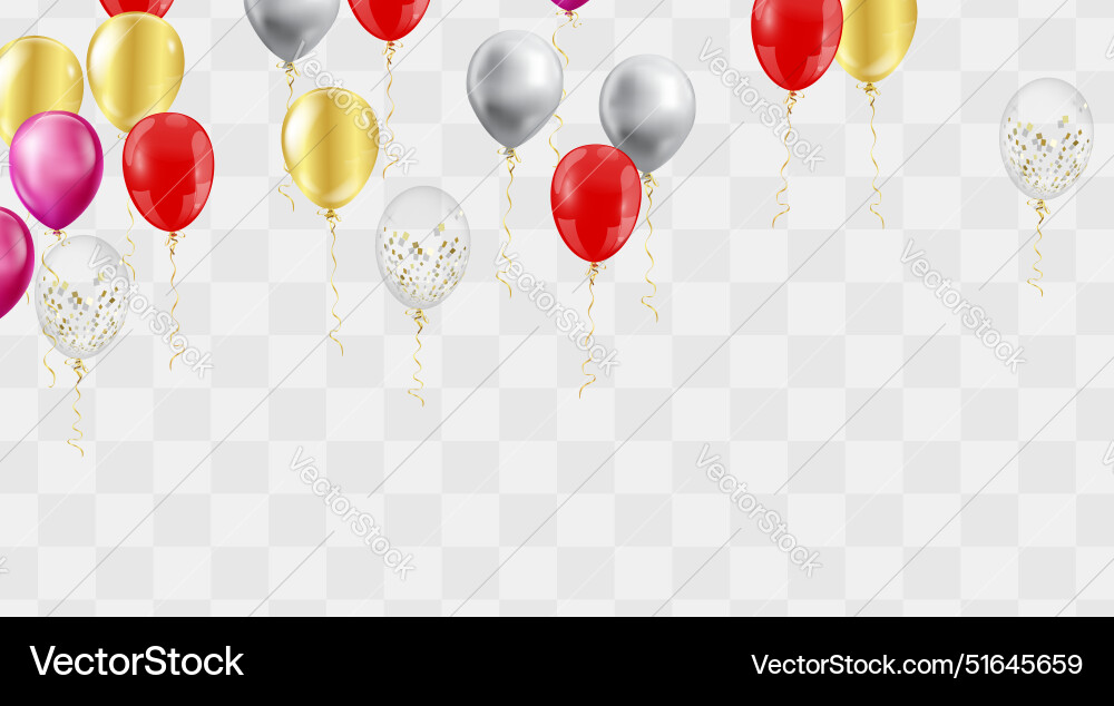 Colorful party balloons and decorations Royalty Free Vector