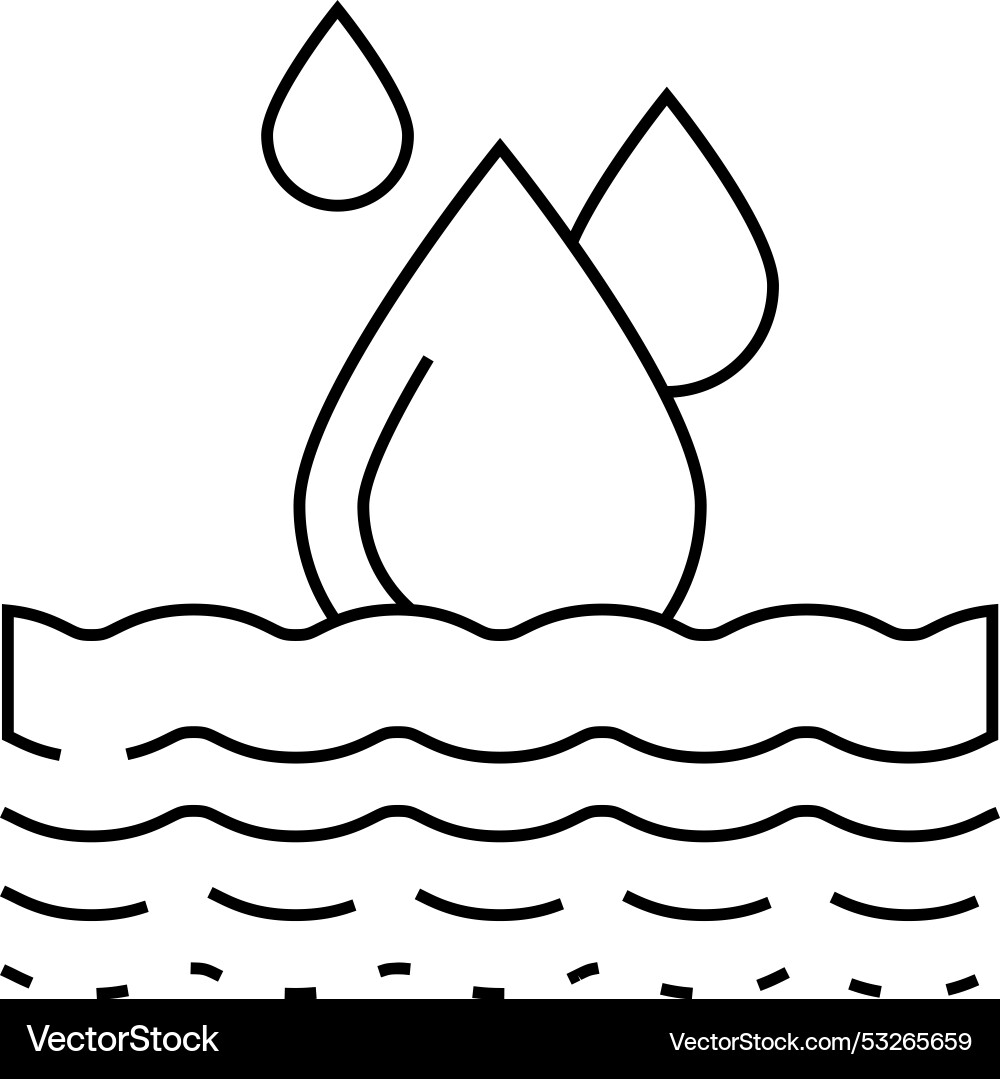 Fast absorbing product label caution line icon Vector Image