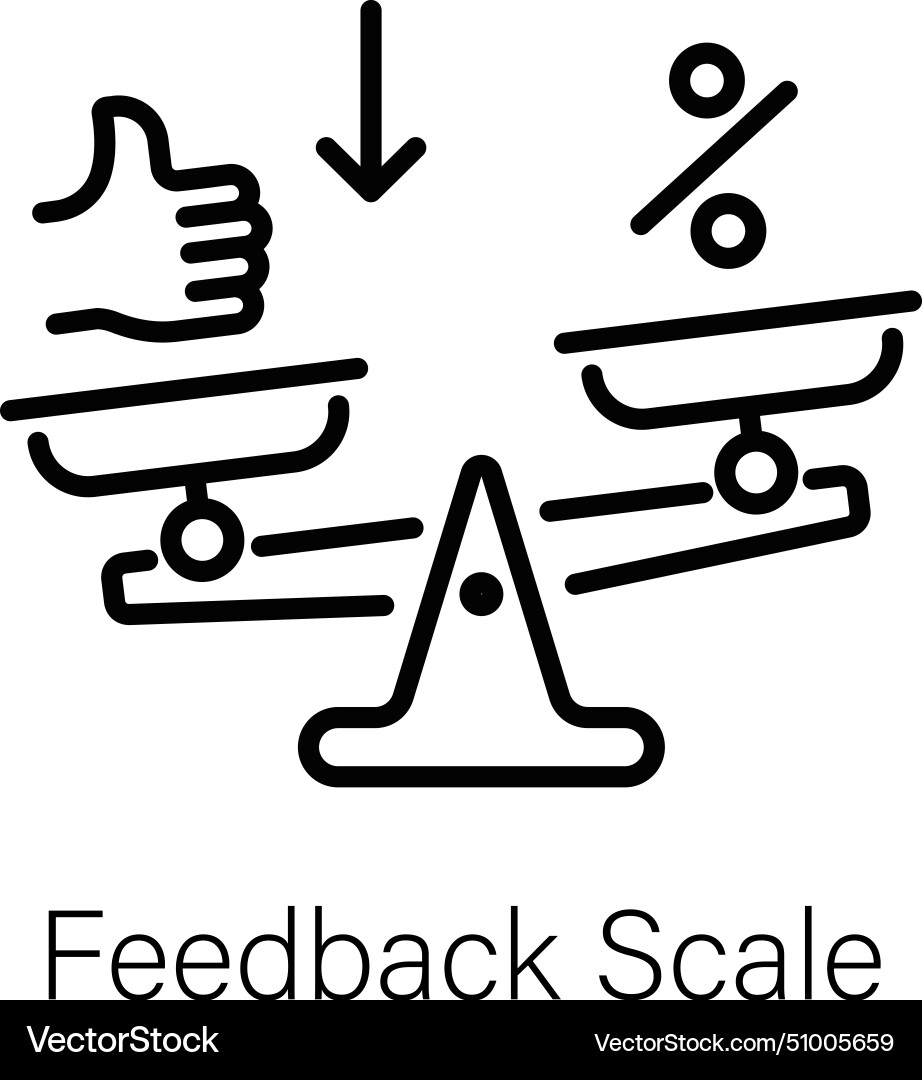 Feedback scale Royalty Free Vector Image - VectorStock