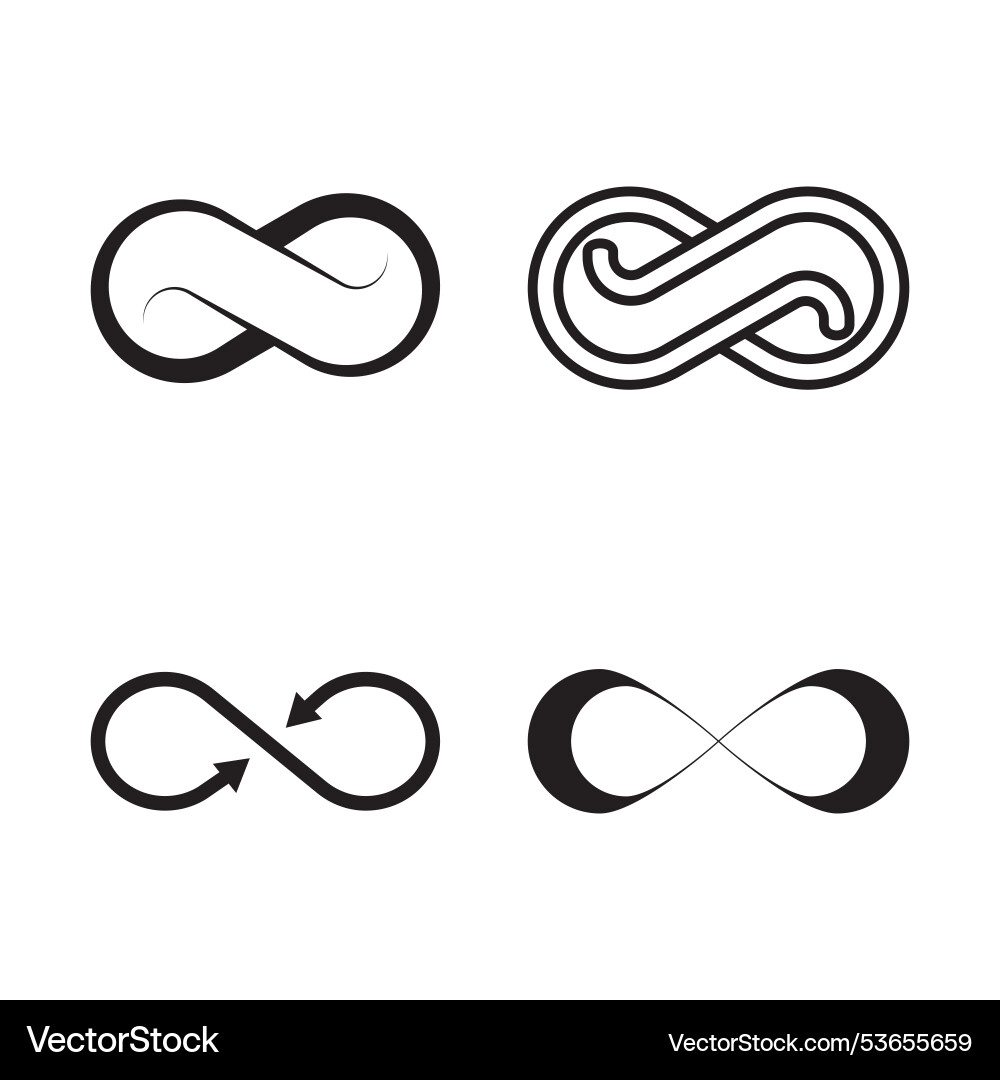 Infinity logo design Royalty Free Vector Image