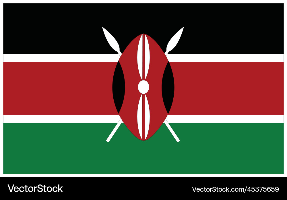 Kenya Flag Emblem Royalty Free Vector Image - VectorStock