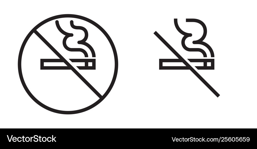 No smoking icon cigarette smoke forbidden Vector Image