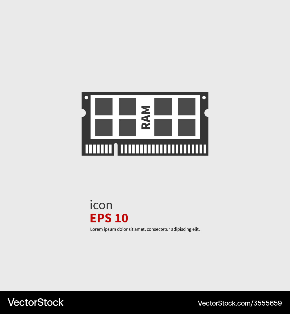 Ram icon Royalty Free Vector Image - VectorStock