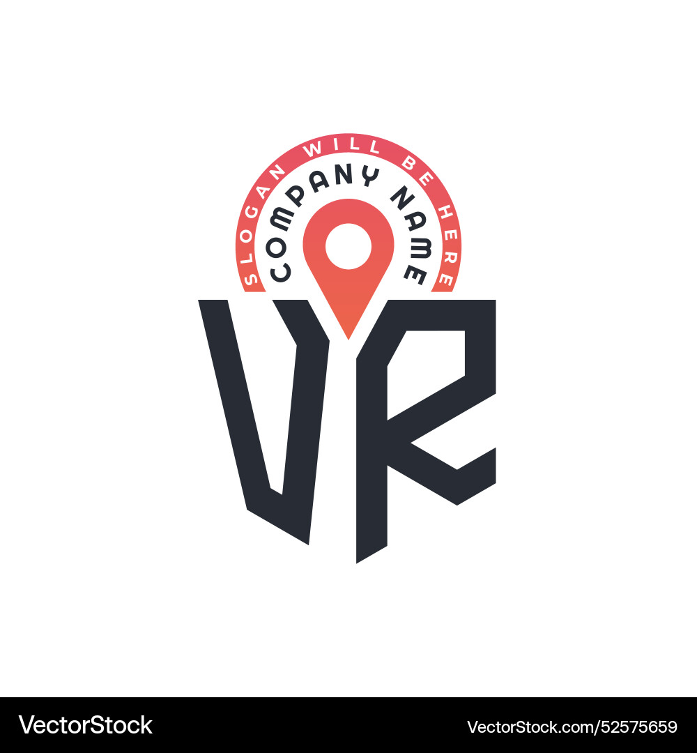 Vr location logo design for human resources Vector Image