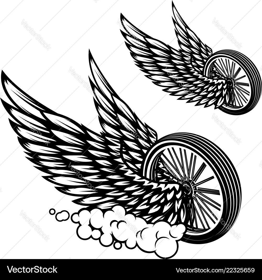 Winged Wheel Symbol Royalty Free Vector Image - VectorStock