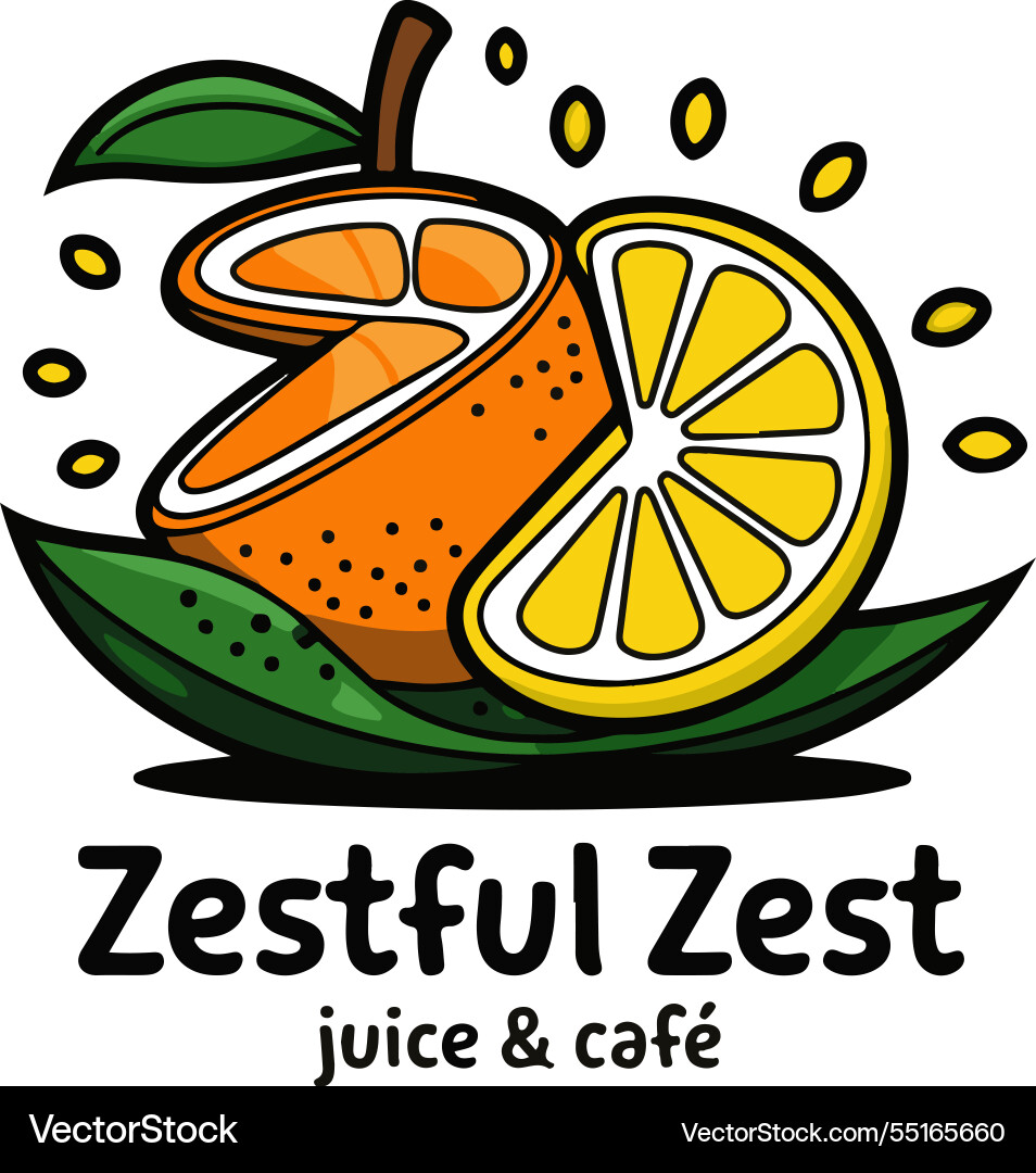 A colorful logo for juice bar Royalty Free Vector Image