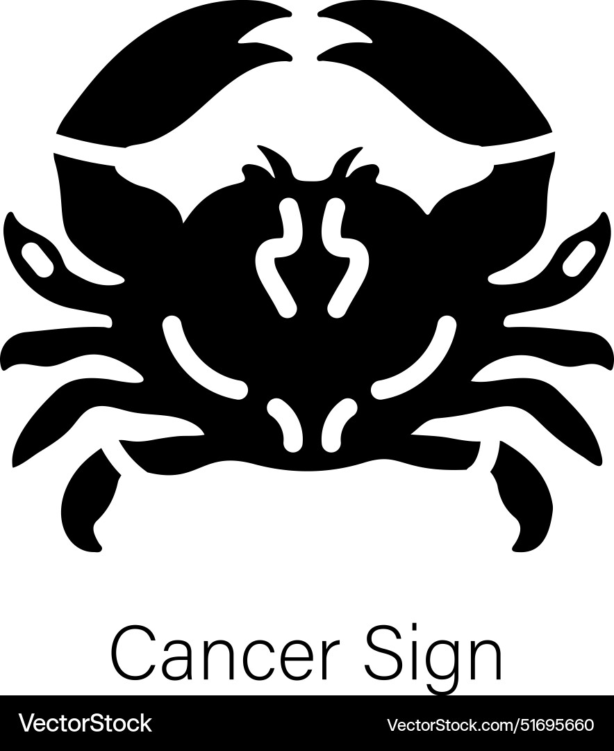 Cancer sign Royalty Free Vector Image - VectorStock