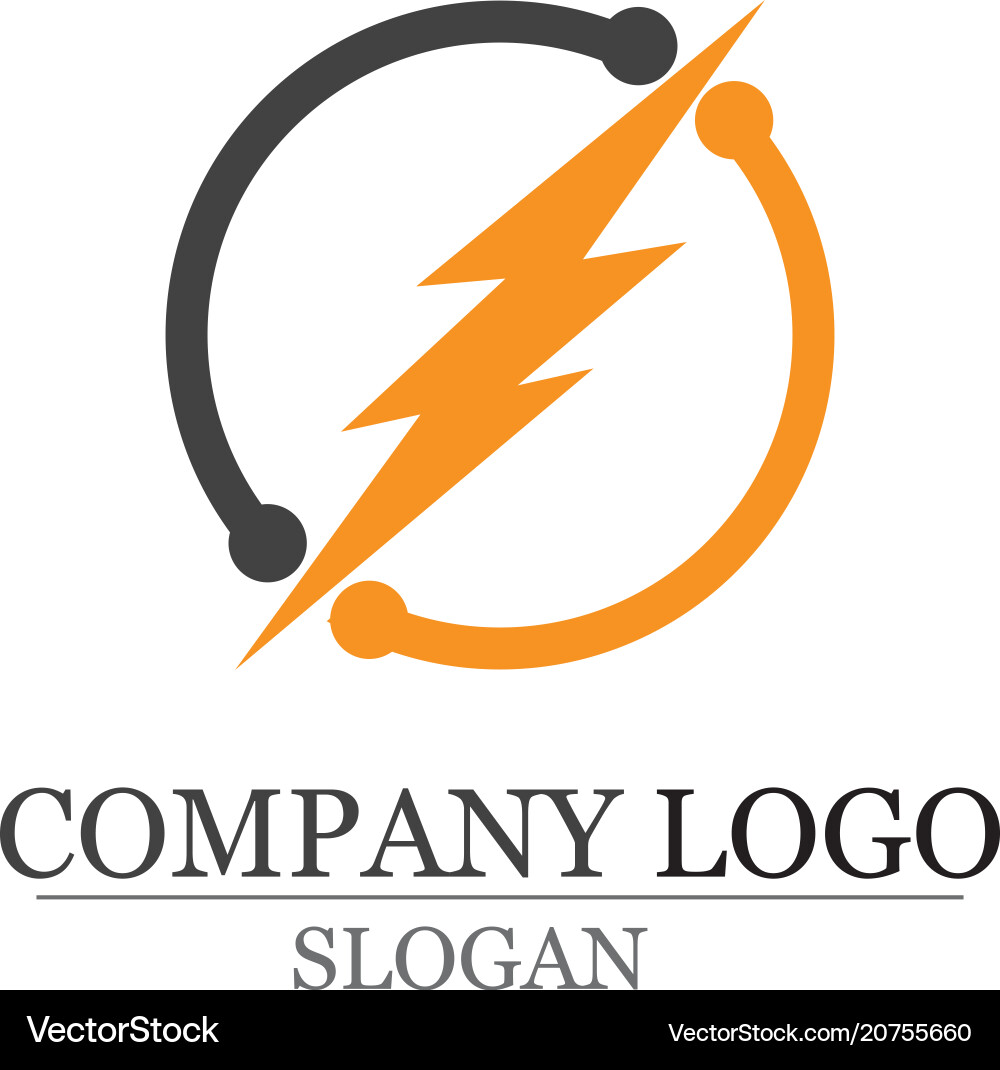 Lightning icon logo and symbols template Vector Image