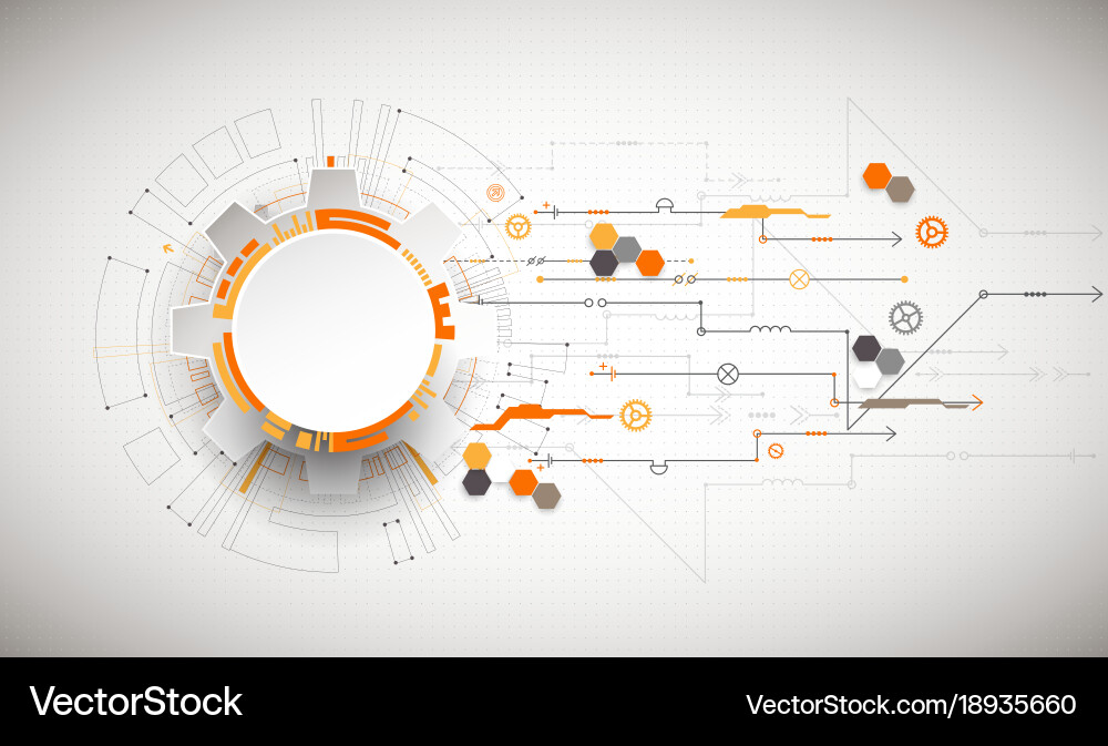Modern Technological Background Royalty Free Vector Image