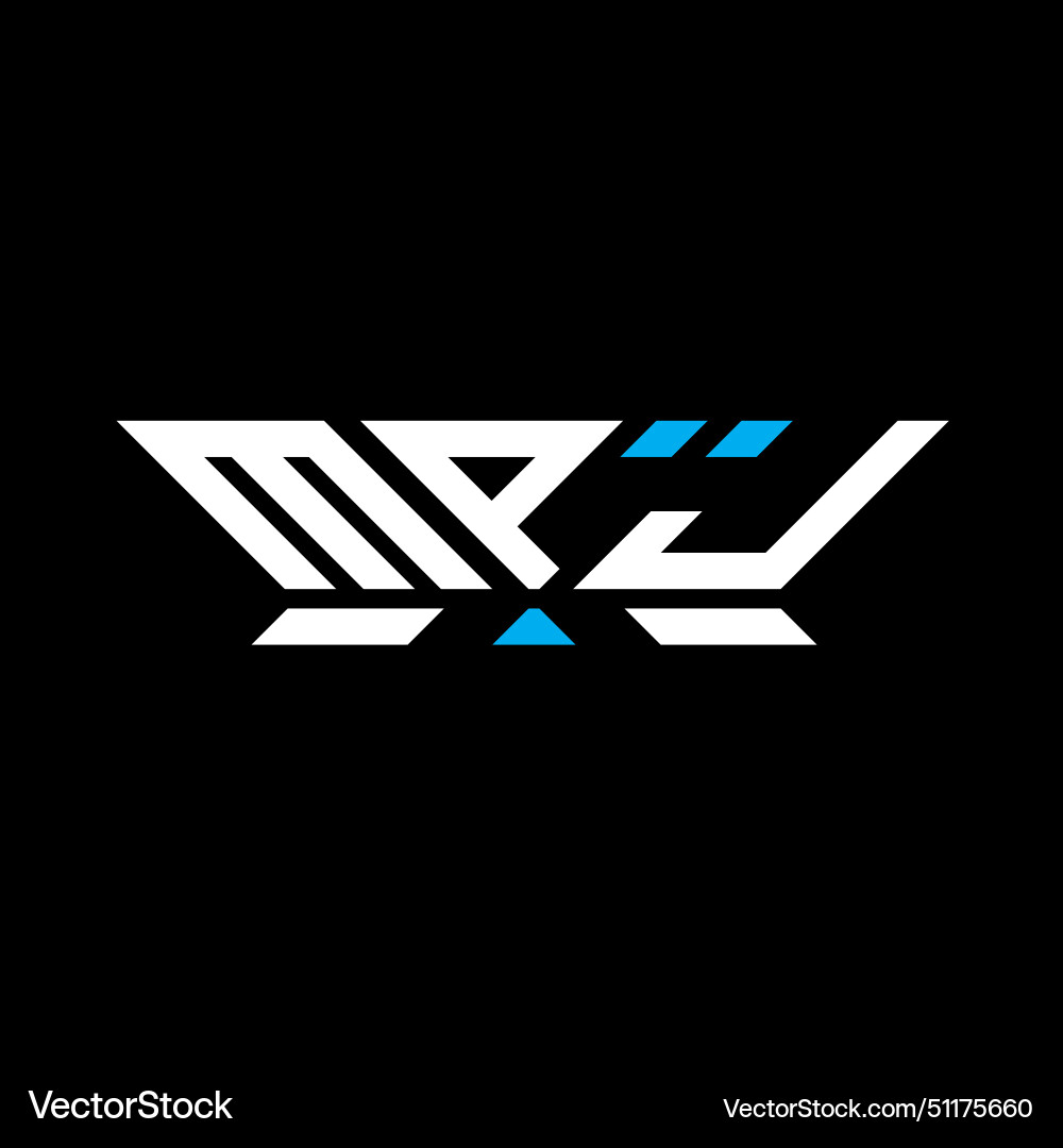 Mpj letter logo design simple and modern Vector Image