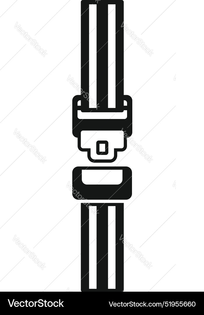 Safety belt icon representing buckle fastened Vector Image