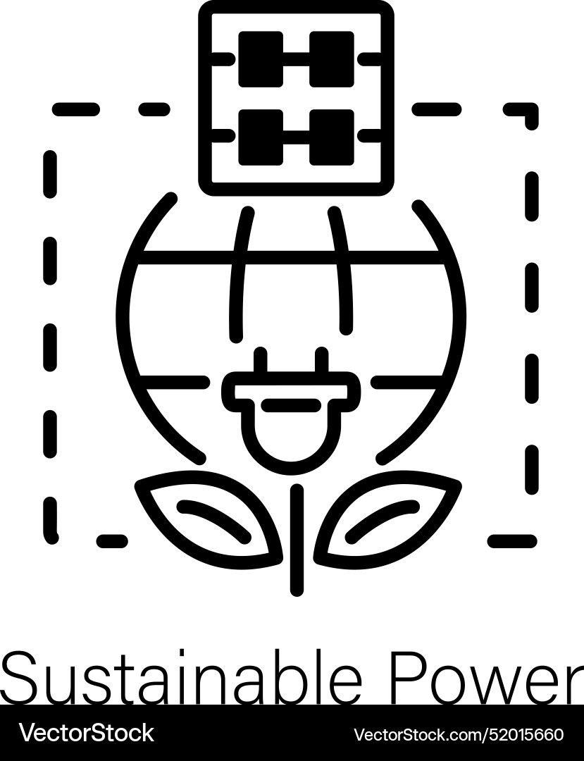 Sustainable power Royalty Free Vector Image - VectorStock