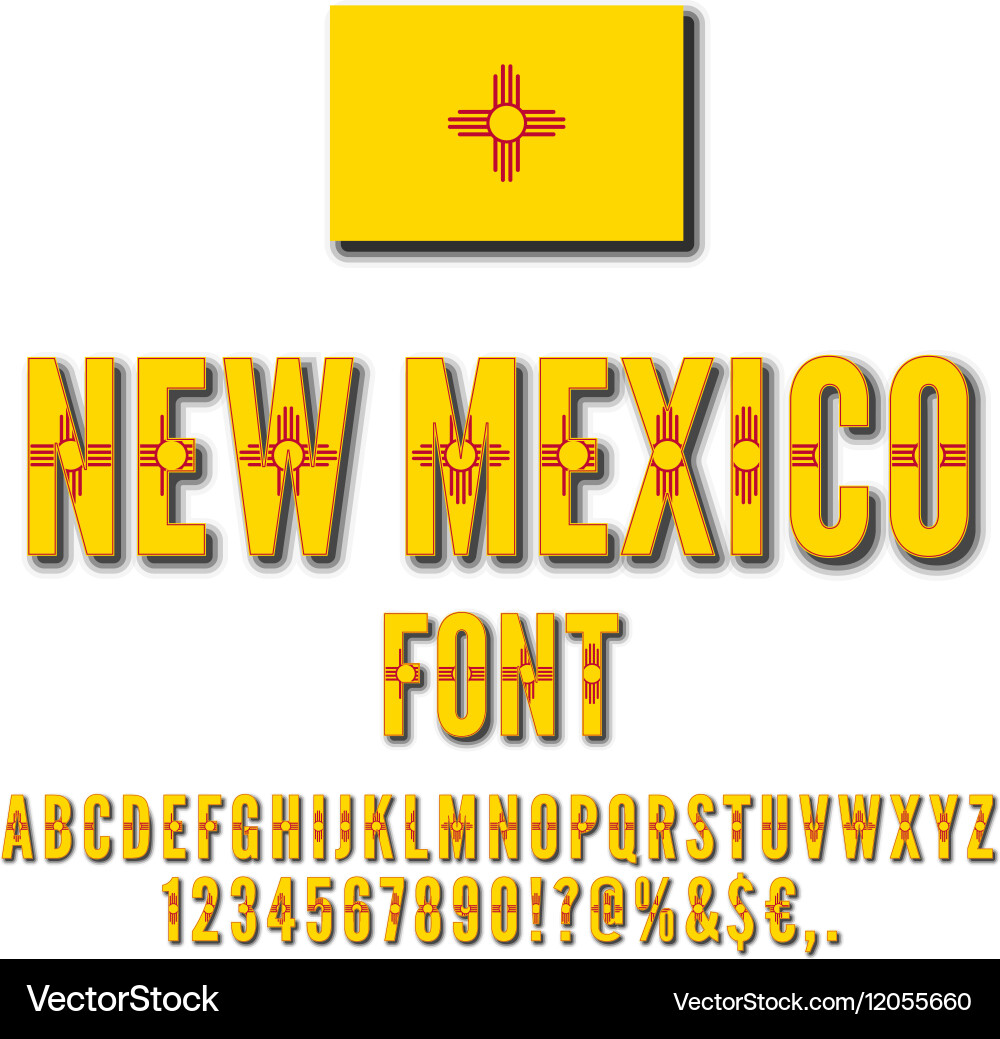 Usa state font Royalty Free Vector Image - VectorStock