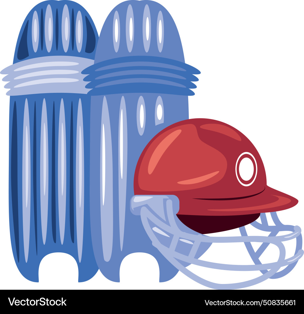 Cricket Helm Uniform Lizenzfreies Vektorbild